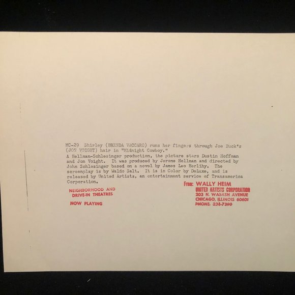 Art | Midnight Cowboy Press Movie Black White 8x1 Photo Jon Voight ...